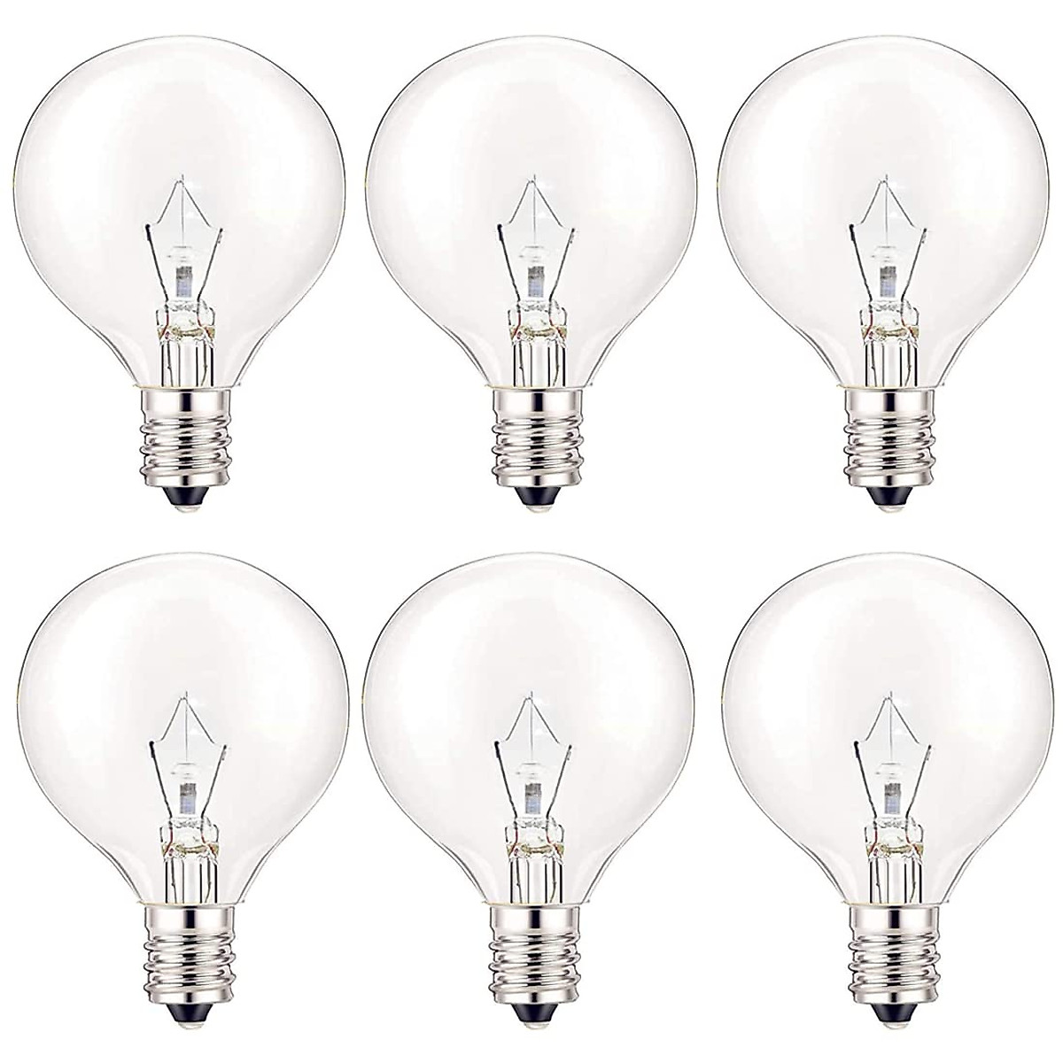 SerBion 40 Watt Light Bulbs E12 Candelabra Base 120Volt Round Light Bulb for Chandelier Table Lamp Wall Sconces Candle Lamp Wax Melter (Soft Warm White)