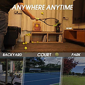 SCIFANTA Portable Tennis Ball Tosser(3.7lb) for Self-Play|Ball Launcher Beginners/Kids/Coaches/Home-Court|Accurate&Efficient Feed Buddy for All-Levels/Ages|AC&Battery Powered