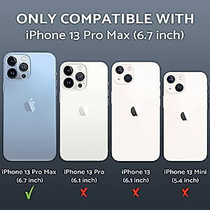 TORU MX Slim for iPhone 13 Pro Max Magnetic Case, Compatible with Magsafe, Hybrid Transparent HD Clear Case with Crossbody Strap, Scratch Resistant, Air Bumper Shock-Absorbing Corners - Clear