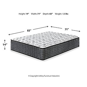 Signature Design by Ashley California King Size Ultra Luxury 14 Inch Hyper Cool Hybrid Mattress with Cooling Gel Memory Foam