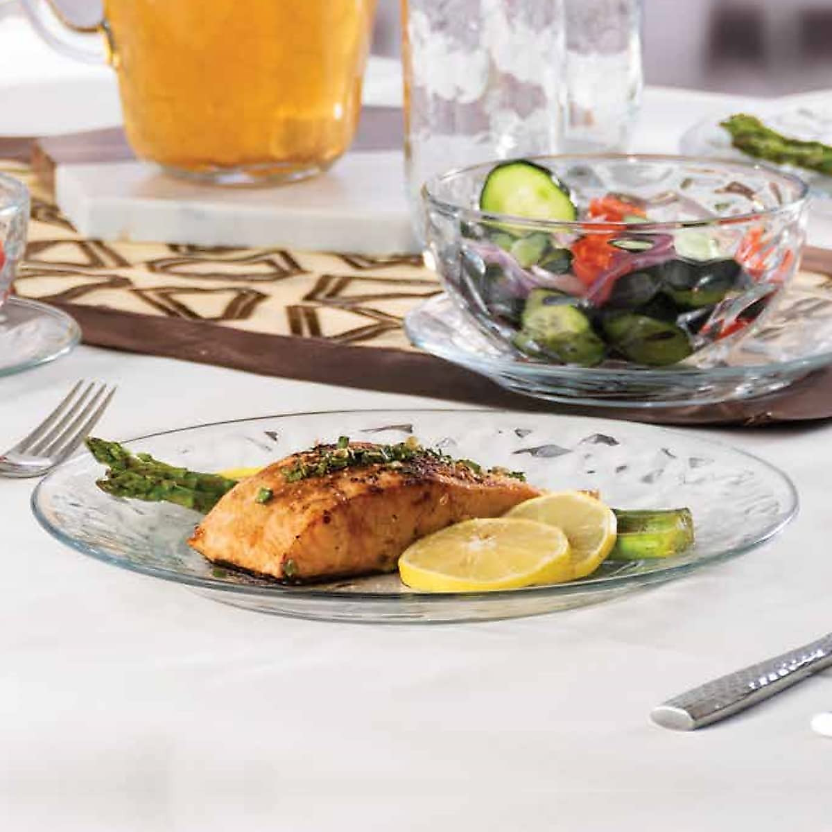 Rocher 12 Pcs. Clear Glass Dinnerware Set (0950-0)