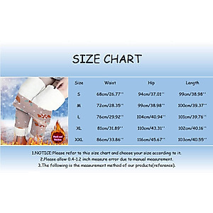 ZDDO Christmas Women's Winter Fleece Lined Leggings, Funny Xmas Gprahic High Waist Thick Warm Tights Thermal Yoga Pants Women Clothing Baggy Sweatpant Joggers Track Sports Workout Gym Fitness Loose