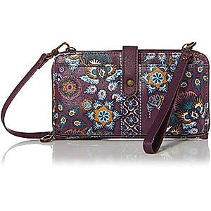 Sakroots Large Smartphone Crossbody, Violet Tapestry World