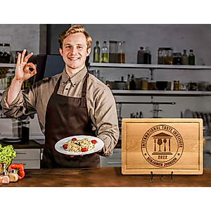 Personalized Wood Cutting Board, Best Friend Gifts, Chef Award, International Superior Taste Award, Customizable Anniversary and Birthday Gift for Women or Men, Cooking Handmade Gift, Taste Institute