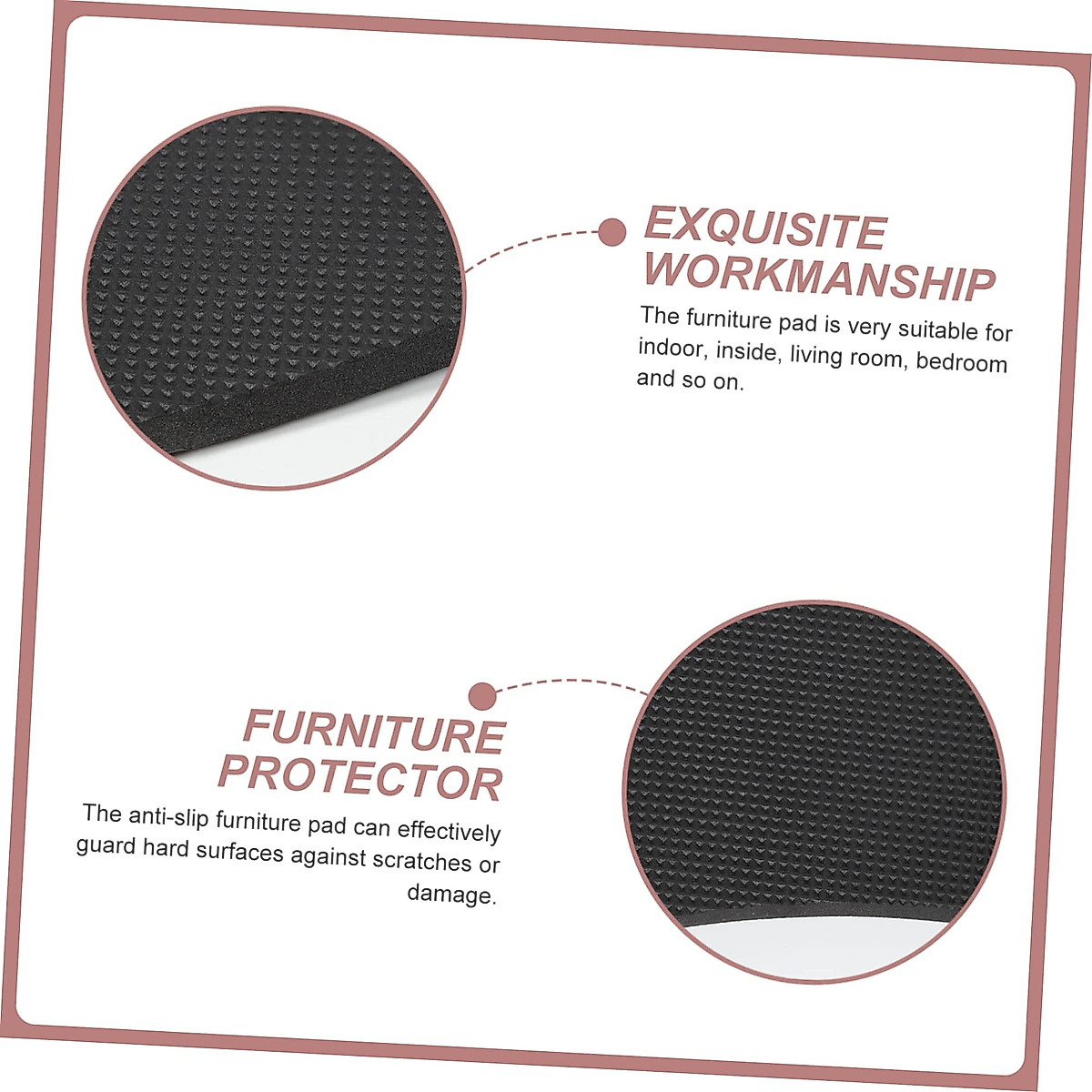 Zerodeko Anti-Slip Mat for Recliner Rubber Gripper Pad Pads for Swivel Chair Rubber Furniture Gripper Pad Recliner Rubber Pad Non Slip Furniture Pads Furniture Stoppers Round Floor Chair