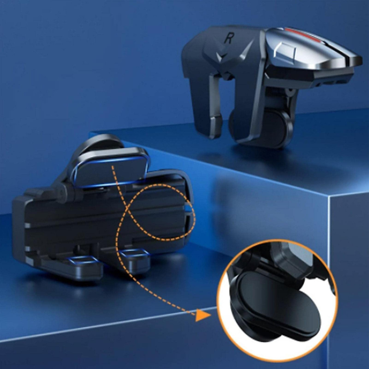 WUWAI G21 Game Trigger for PUBG | Mechanical Feel Six-Finger Linkage Gamepad Controller Trigger - Easy to Use Mobile Game Physical Mechanical Button Wuwai