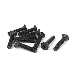 uxcell M8 x 40mm Metric Hex Socket Countersunk Head Screw Bolts Black 10PCS