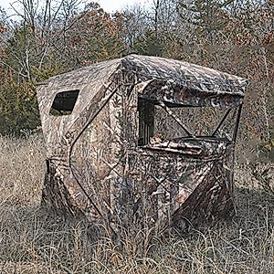 XProudeer Hunting Blind,See Through Ground Blinds with 270 Degree,2-3 Person Pop Up Portable Hunting Blinds,Camouflage Hunting Tent for Deer & Turkey Hunting