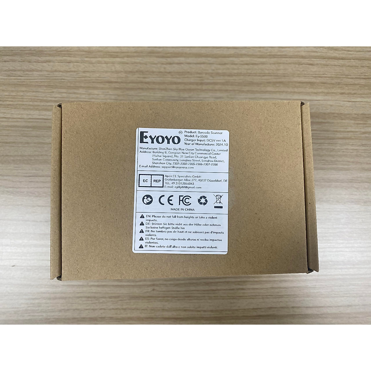 Eyoyo Barcode Scanner, QR 2D Hands-Free Omnidirectional Automatic Sensing Scanning USB Desktop Barcode Scanner, Wired Bar Code Reader Screen Scanning for POS PC Supermarket Library Retail Bookstore