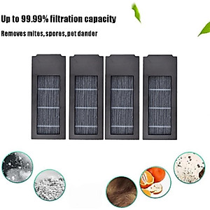 17PCS Replacement Accessories Set for Ecovacs Deebot X2 Omni / X2 / X2 Pro / DEX86 Robot Vacuums, 1 Main Brush, 4 Side Brushes, 4 Filters, 4 Mop Cloth, 4 Dust Bags