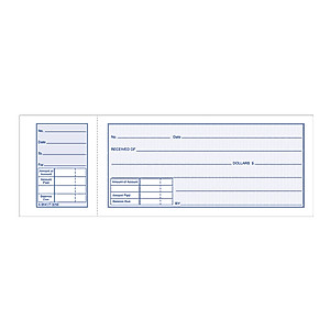 Adams Money Receipt Book With Stub, 5 15/16in. x 2 3/4in., Pack Of 5