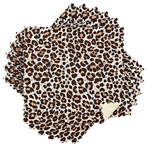 SUABO Leopard Cheetah Print Animal Kitchen Dishcloths, 6 Pack Dish Towels Quick Drying Tea Towels Absorbent Cleaning Towels Tableware Towel for Kitchen Bathroom