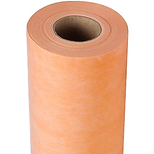 YZprism Waterproof Membrane 430 Sq Ft 20 mils Thick 3.3 x 131' Tile Underlayment Shower Membrane PE Fabric 0.5 mm for Shower Walls, Bathroom Floors, Sauna Room, Roof Large Area Waterproofing Orange