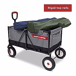 Radio Flyer The Beast EZ Fold Maximum Capacity Heavy-Duty Kid & Cargo Wagon, Collapsible Wagon for Ages 1.5-6 Gray