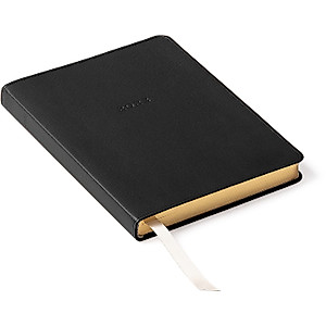 Graphic Image 2023 Leather Planner, Desk Diary Agenda Appointment Book, Luxury Soft Leather Bound in The USA, 7x9", Black