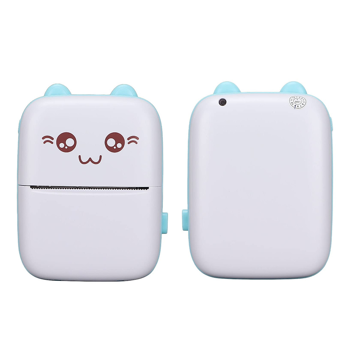 Luqeeg Inkless Label Printer, Portable Mini Thermal Printer with 200DPI High Hesolution, Bluetooth Label Printer for Shipping Packages, Sticker Maker Machine for Work Plans, Notes, Memos(Blue)