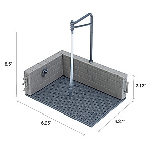 UANDME Horse Stable Playset Toys with Horse Wash Area Toy Figures for Boys and Girls Ages 5-12 Years Old, 13 Pieces Horse Stall Horse Barn Set with Tennessee Mare Horse