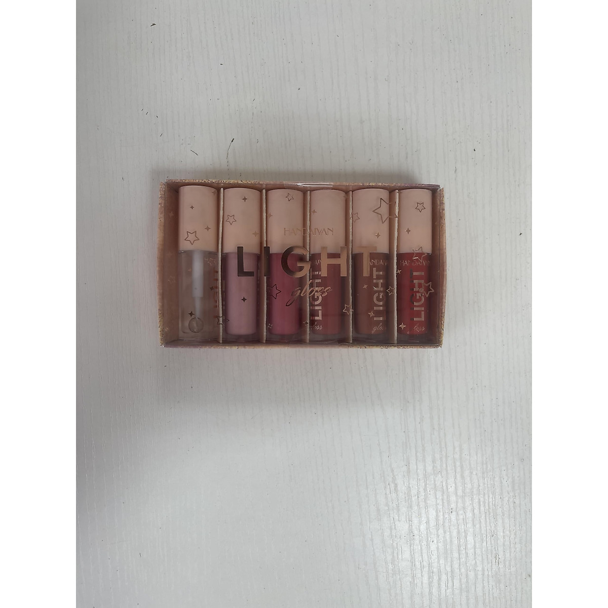 AWCCXMYM 6PCS Nude Lip Gloss Set Shine Glossy Plumping Clear Non-Sticky Matte Liquid Nude Lipstick Lip Stain Set A