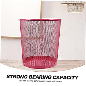 VILLCASE Small Wastebasket Small Metal Trash can Storage Box Trash can Small Trash can Office Trash bin Trash can for Bathroom no Cover Home Field Barbed Wire Storage Bins