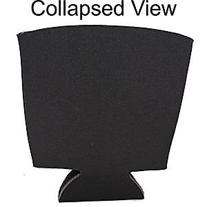 Blank Foam Party Cup Coolie (6 Pack, Black)