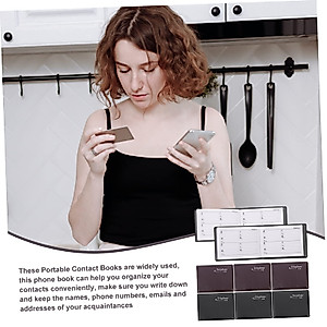 Ciieeo 10pcs Mini Phone Book Credit Card Wallet Mini Pocket Notebook Small Credit Card Wallet Password Book Password Keeper Organizer Pocket Address Book Paper Black Office Phone Book