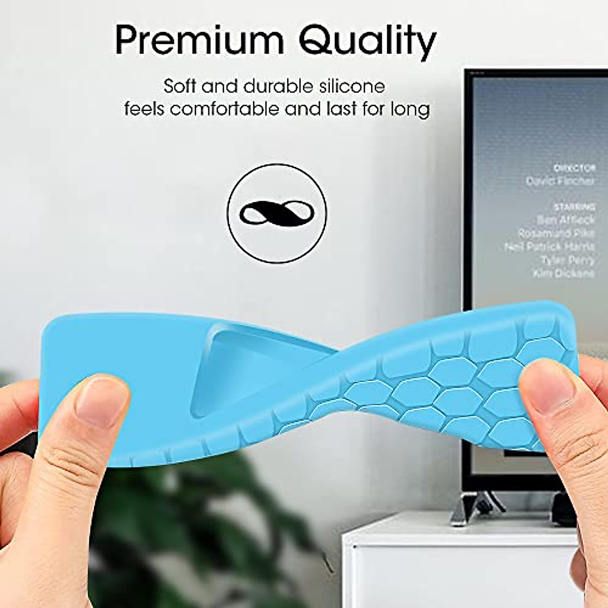 Remote Protective Case Covers,Shockproof Silicone Remote Bumper Back Cover,Remote Holder Skin Sleeve Accessories,fit Samsung BN59-01315A BN59-01199F AA59-00666A BN59-01301A Remote Control-Glowblue