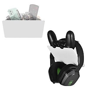 Holder Wall Mount Damage-Free (2 Pack),can be folded，Compatible with Game Controller，Headphone, Mobile Phone, Remote Controller, for Kitchen, Living Room, Bathroom, Bedside, Office