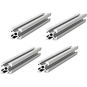HFS (R) 4pcs 2020 T Slot Aluminum Extrusion Profile European Standard Anodized Linear Rail for 3D Printer Parts and CNC DIY (300mm)