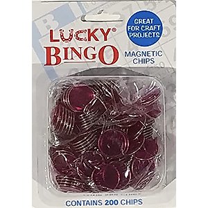 Lucky Bingo Magnetic Chips-200 Chips (Purple)