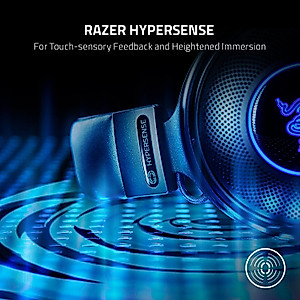 Razer Kraken V3 HyperSense Wired USB Gaming Headset Base Station V2 Chroma Headset Stand and Holder Bundle