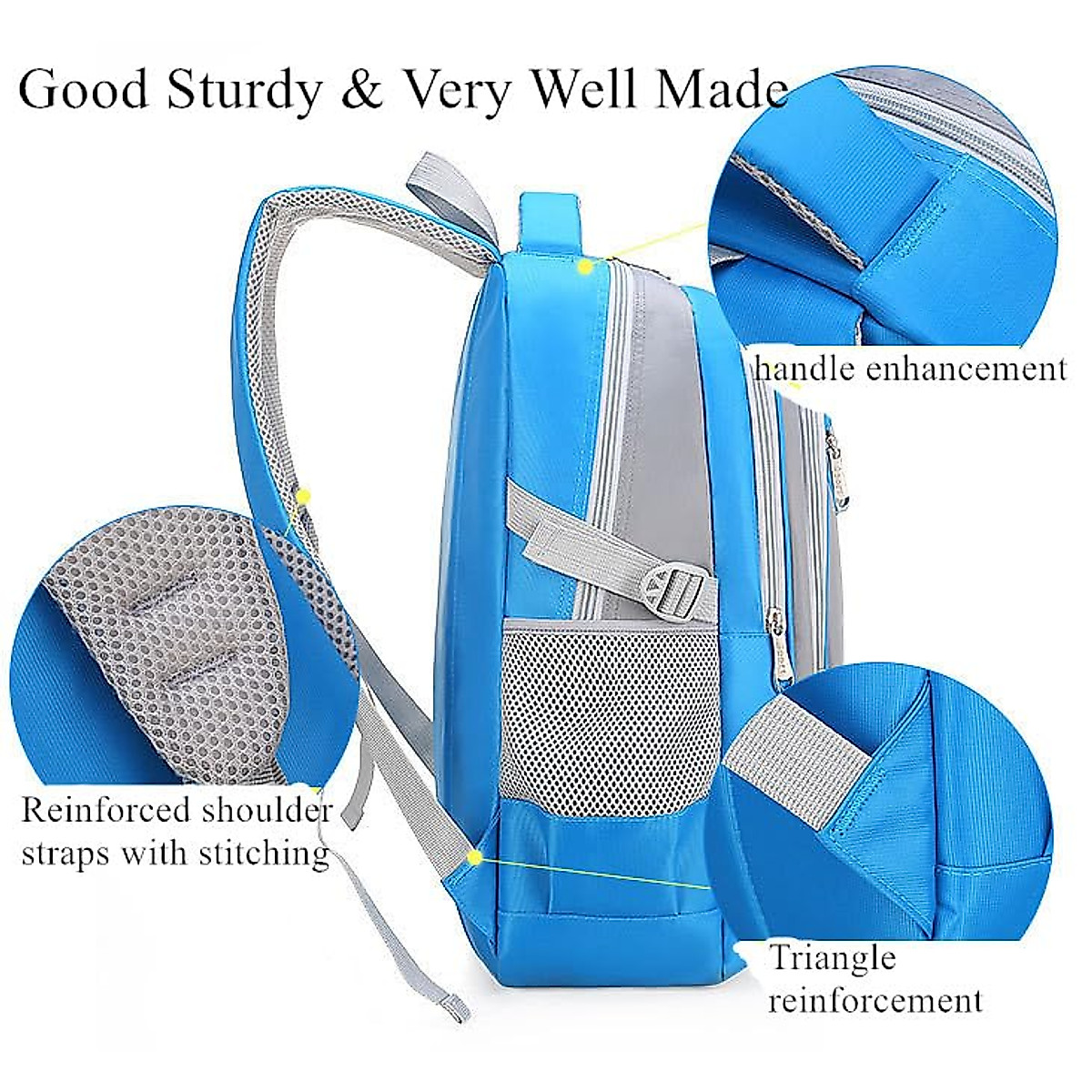 VIDOSCLA Color-blocking Sports Kids Backpack,Middle Schoolbag Elementary Student Bookbag for Girls&Boys