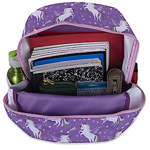 Girl's Backpack With Plush Applique And Multiple Pockets