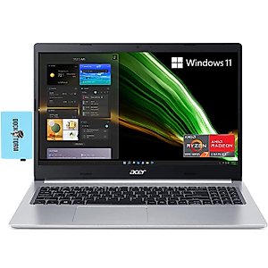 acer Aspire 5 A515 Slim Laptop 15.6" Full HD IPS (8-Core AMD Ryzen 7 5700U, 16GB RAM, 1TB PCIe SSD, AMD Radeon, Backlit KYB, WiFi 6, Bluetooth 5.2, HD Webcam, Win 11 Pro) with Dockztorm Hub