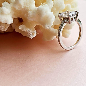 925 Sterling Silver 9x7mm 2.5 Ct Radiant-cut Bridal Ring Solitaire Engagement Anniversary Wedding Ring (7)