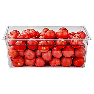 Restaurantware Met Lux Full Size Food Storage Container 1 8 Inch Deep Proofing Box - Rectangle Graduated Measurements Clear Plastic Food Grade Storage Container Dishwashable Lids Sold Separately