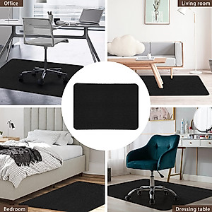 Hardwood Floors,Tile Non-Slip Office Chair Mat,Computer Chair Mat,for Rolling Chair,Large Floor Protector,Easy Clean and Flat Without Curling,Black(47"x36")