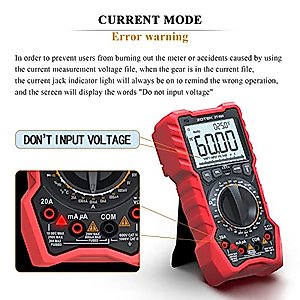 ZOTEK ZT-980 Digital Multimeter Tester True RMS 6000 Counts High Precision Display NCV,Measures Voltage Current Resistance Capacitance Frequency Duty Cycle,Tests Diodes Transistors.