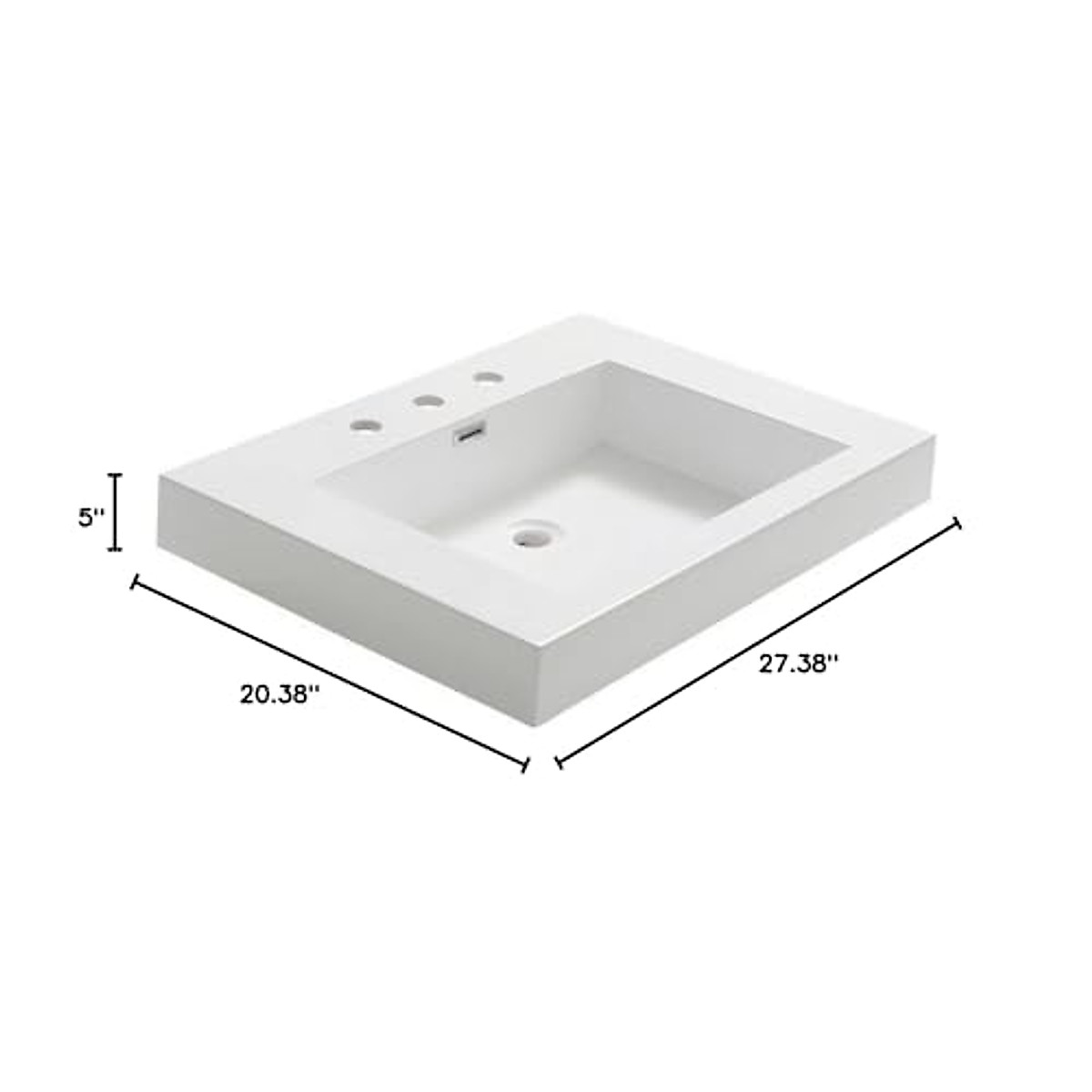 Fresca Potenza 28" White Integrated Sink/Countertop