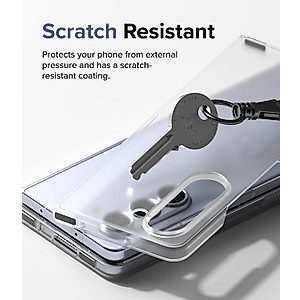 Ringke Slim [Prevents Oily Smudges] Compatible with Samsung Galaxy Z Fold 5 Case, Anti-Fingerprint Technology Smudge Proof Translucent Phone Cover for Women, Men - Matte Clear