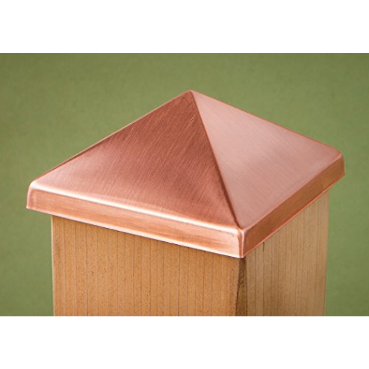 4x4 Post Point Cap - Solid Copper (3-1/2" x 3-1/2")