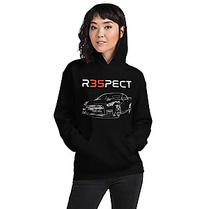 JG Infinite R35 GTR GT-R Skyline Respect JDM Tuner Drift Racing Unisex Hoodie Black