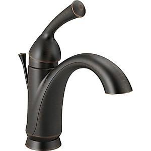 Delta Faucet Haywood Bronze Bathroom Faucet, Single Hole Bathroom Faucet, Single Handle, Diamond Seal Technology, Drain Assembly, Venetian Bronze 15999-RB-DST