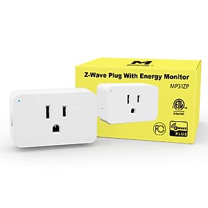 Minoston Z-Wave Plug with Energy Monitor, 700 Z-Wave Outlet Switch, Z-Wave hub Required, Work with SmartThings, Wink, Vera(MP31ZP)