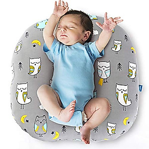 Stretchy Newborn Lounger Cover 2 Pack Sung Fitted Removable Slipcover,Ultra Soft Breathable,Owl & Bear