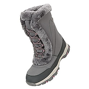 Mountain Warehouse Ohio Womens Snow Boots - Snow Proof Ladies Shoes Light Khaki Womens Shoe Size 8 US