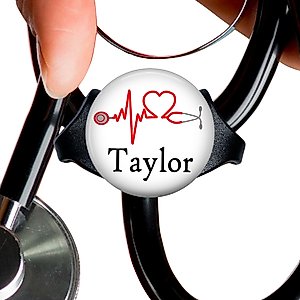 Personalized Stethoscope Tag - 8 Design Colors - Custom Name, Initials, Monogram - Stylish and Practical Accessory for Medical Professionals - Stand Out with Your Unique Design
