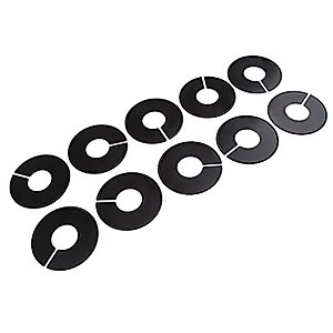 Kesoto Bothyi 10 Pack Clothing Rack Size Dividers Round Hangers Dividers, Baby Closet Size Dividers (10 Pack, Blank), Black