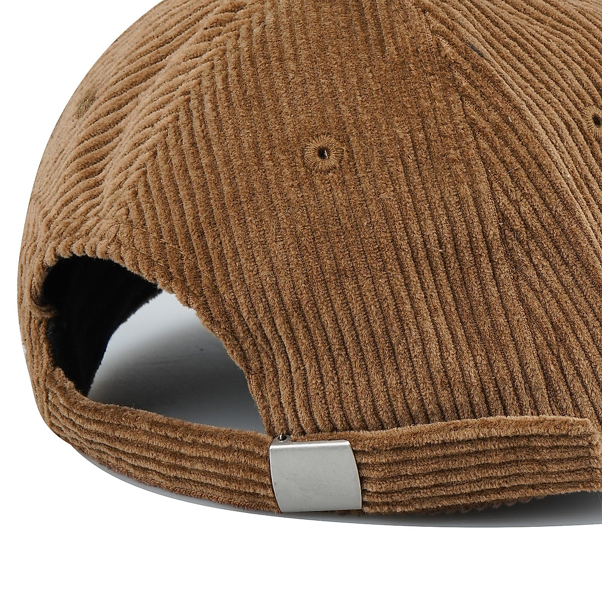 CLAPE Classic Baseball Cap Low Profile Cotton Dad Hat Corduroy Trucker Cap Casual Fitted Cap Snapback Hat Unisex (GD29-Camel)