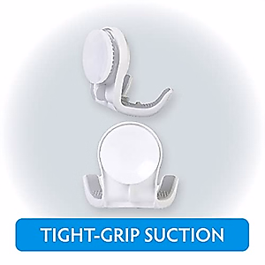 SlipX Solutions On The Dot Power Lock Suction Cup Hook, Razor Holder & Phone Cradle (Perfect for Shower & Mirror, Holds 11 lbs)