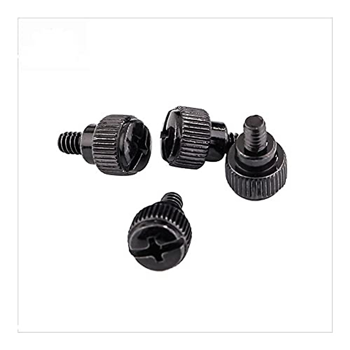 OPYTR Screw Anchors 10Pcs Thread Teeth Computer PC Case Cooling Fan Toolless Adjustment Screw Thumbscrews Thumb Screw M3.5 Anchors (Color : Black)